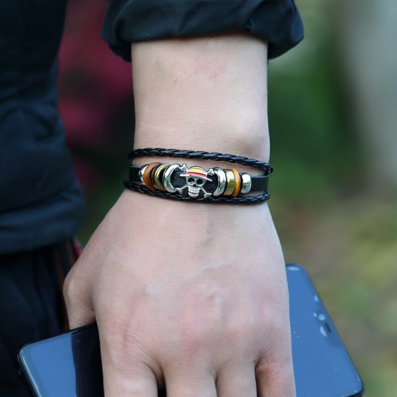 One Piece Anime Bracelet | Skull Monkey D. Luffy Pirate