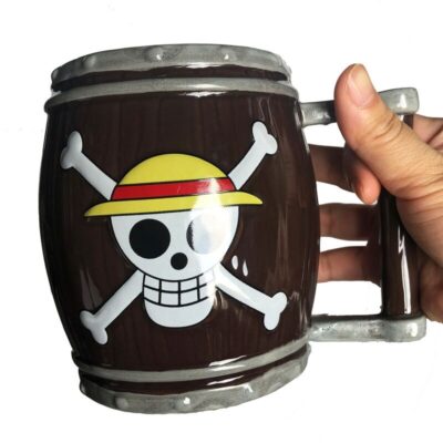 Exclusive One Piece Barrel Mug | 3D Anime Ceramic Pirate Cup