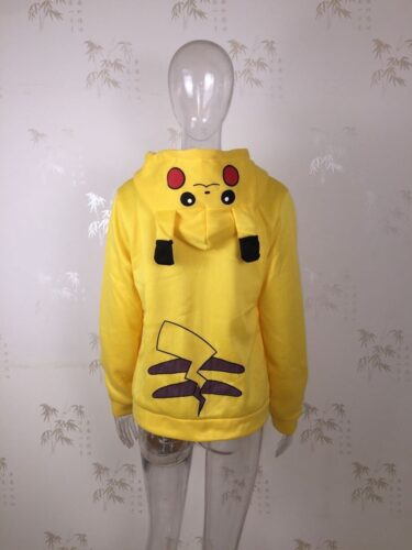 Pikachu Zip Up Hoodie with Ears for Women | Free Shipping